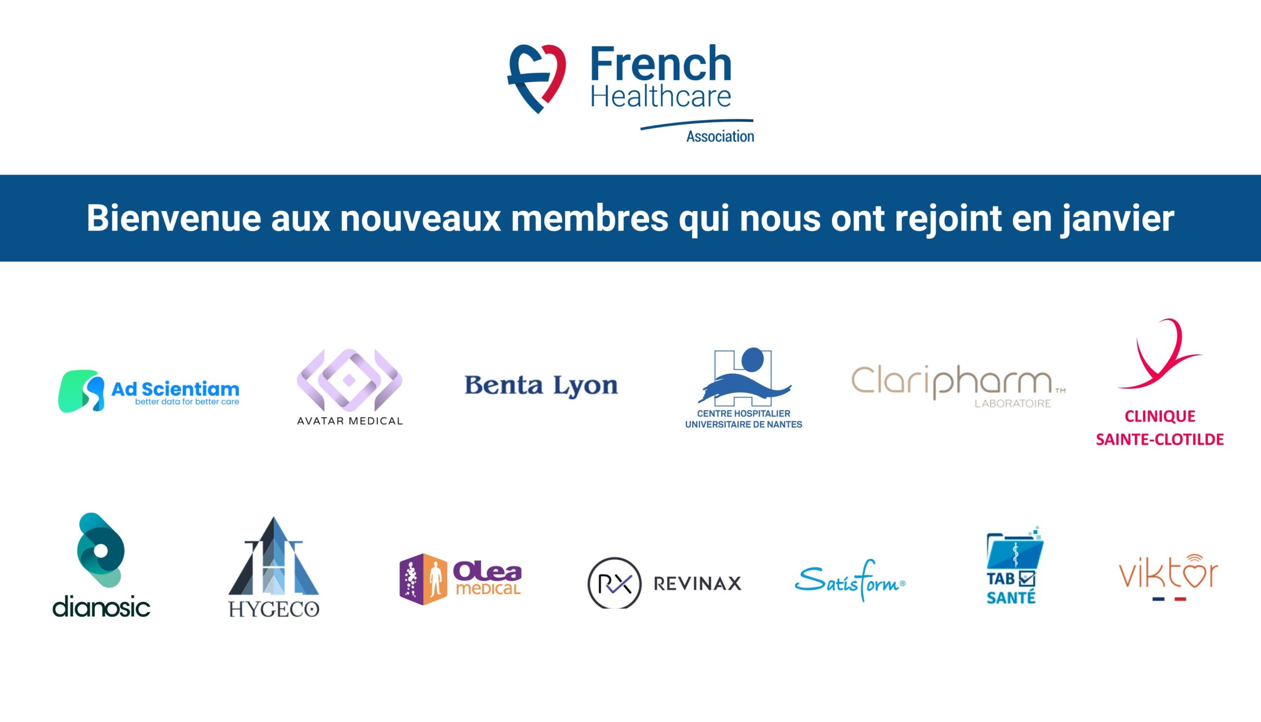 Découvrez les nouveaux membres French Healthcare Association - janvier