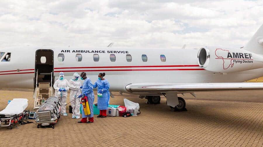 ATA MEDICAL's isolated patient transport chamber is used by the AMREF ...